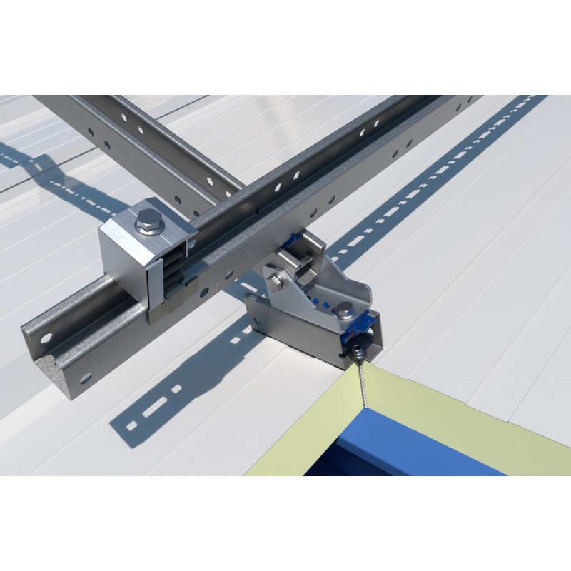 Triangular kit for perforated steel profile (GP-XS) for solar ...