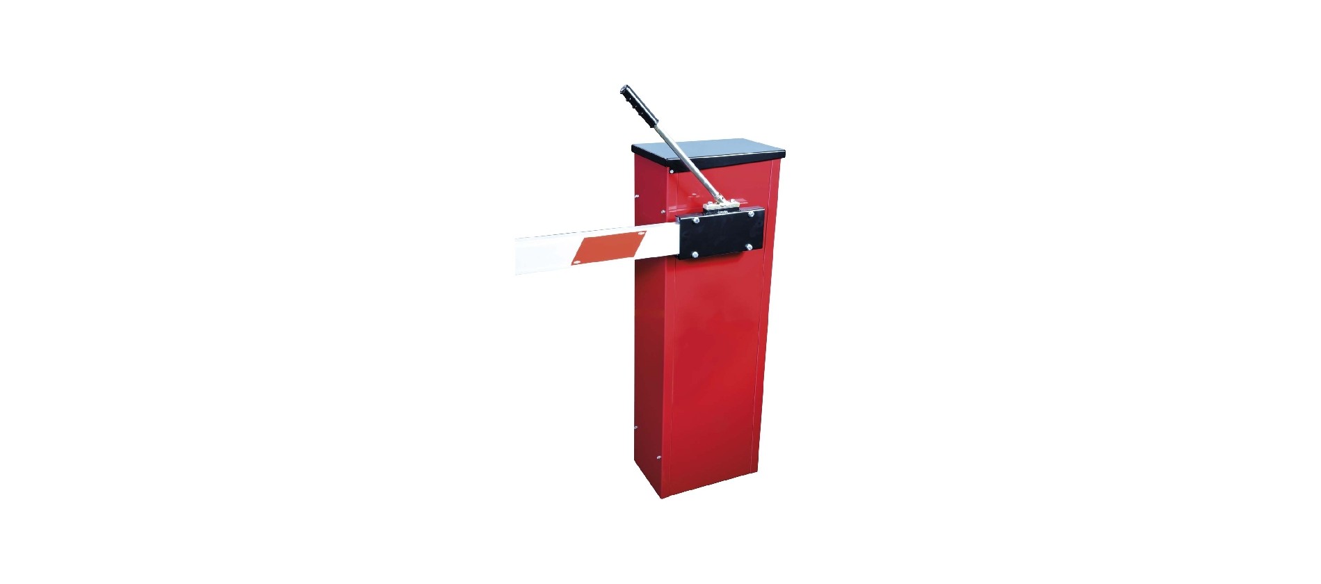 Manual vertical barrier without external counterweights and with ...