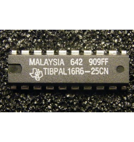 TIBPAL16L8-25CN IC, PAL, 16L8, 3 ESTADOS, 25NS, 20DIP Tipo de lógica: PAL