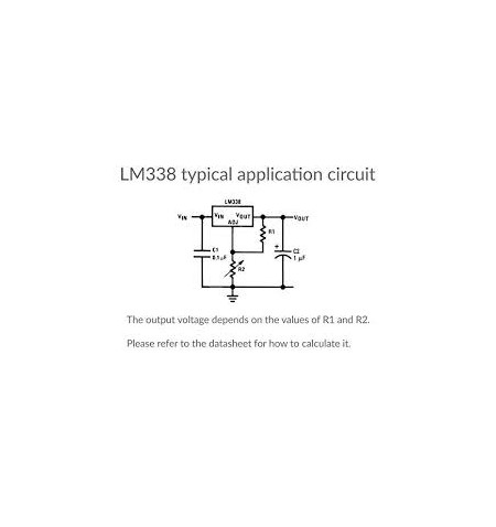 The LM338T / NOPB is a 3-terminal adjustable positive voltage regulator